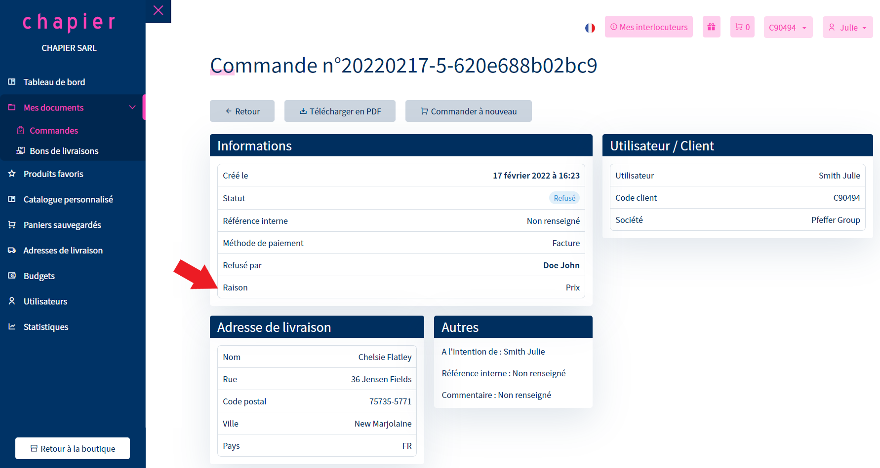 Foire aux questions chapier